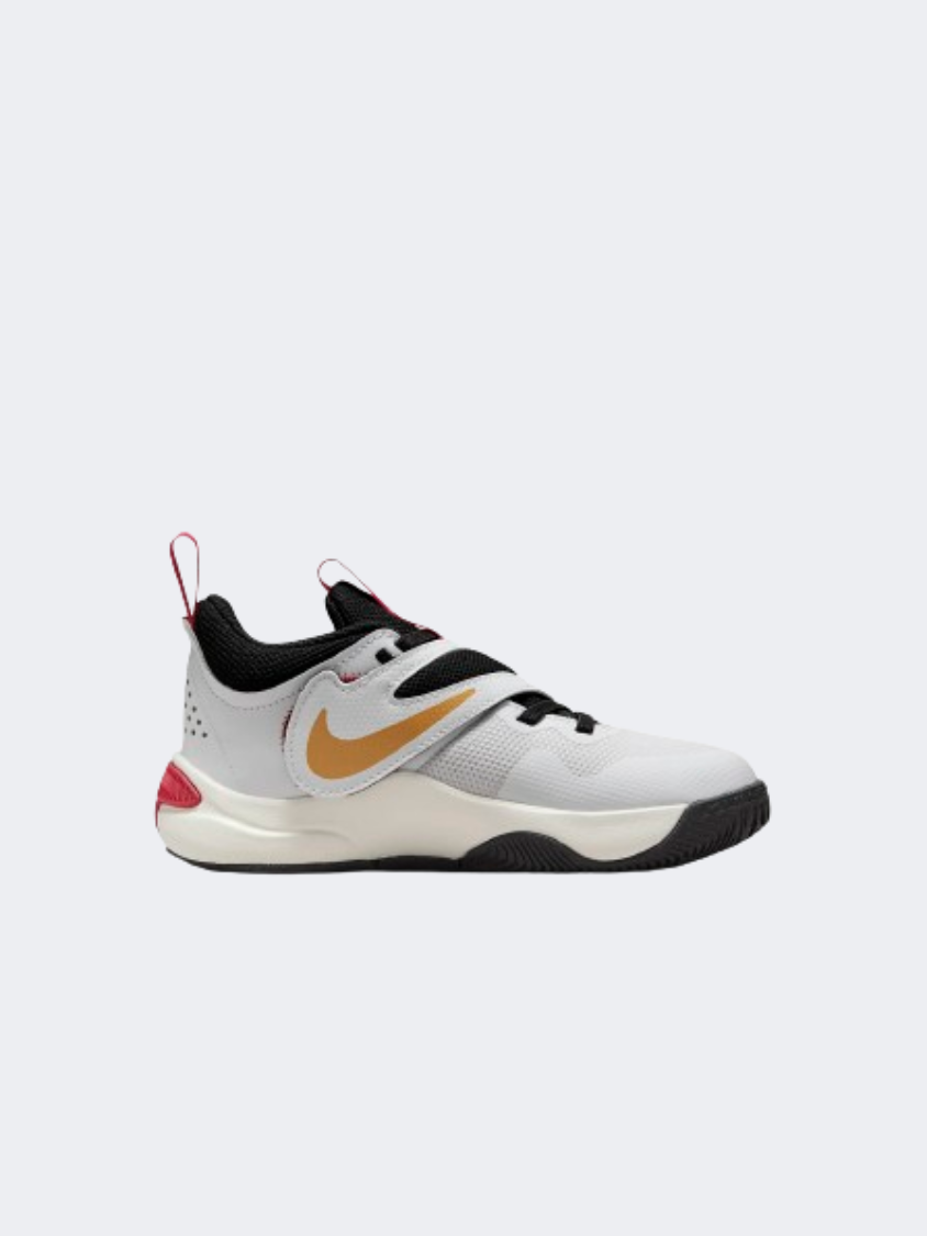 Nike Team Hustle 11 Ps-Boys Basketball Shoes White/Gold/Red/Black – MikeSport Lebanon