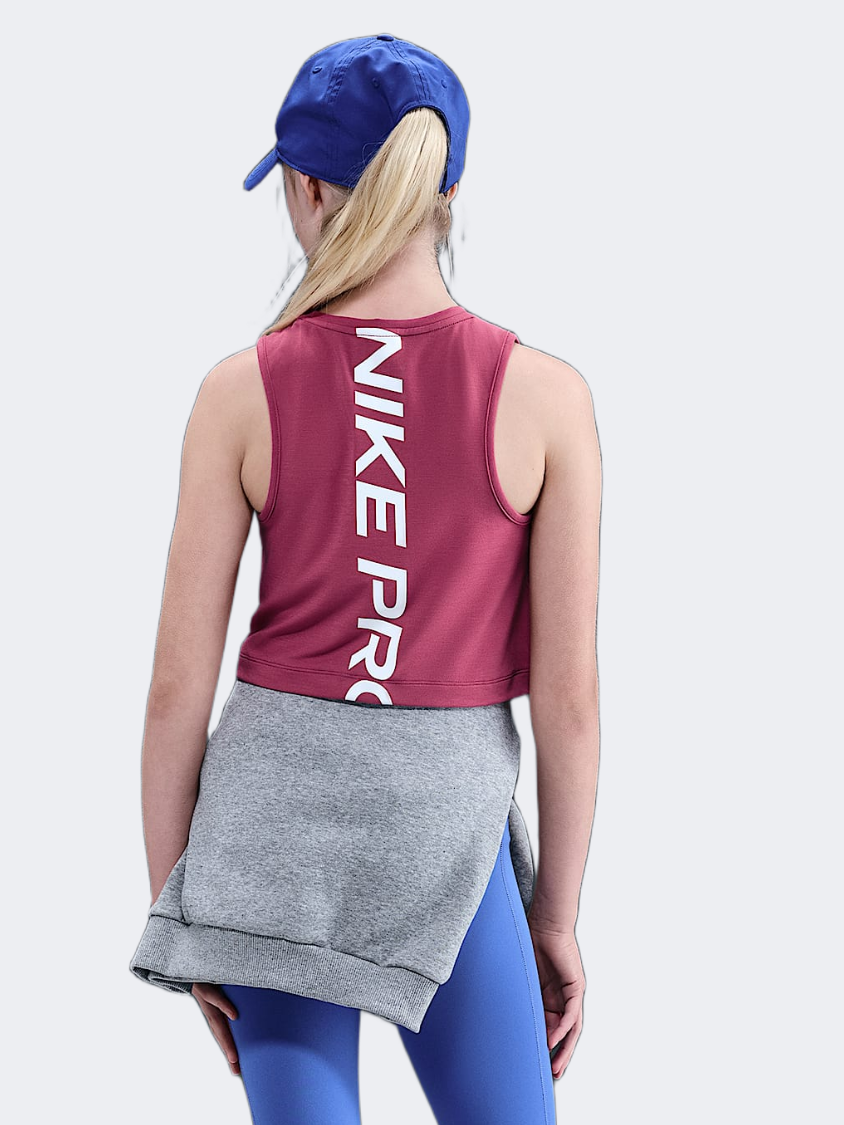 Nike Pro Dri-Fit Girls Training Tank Sweet Beet/White – MikeSport Lebanon