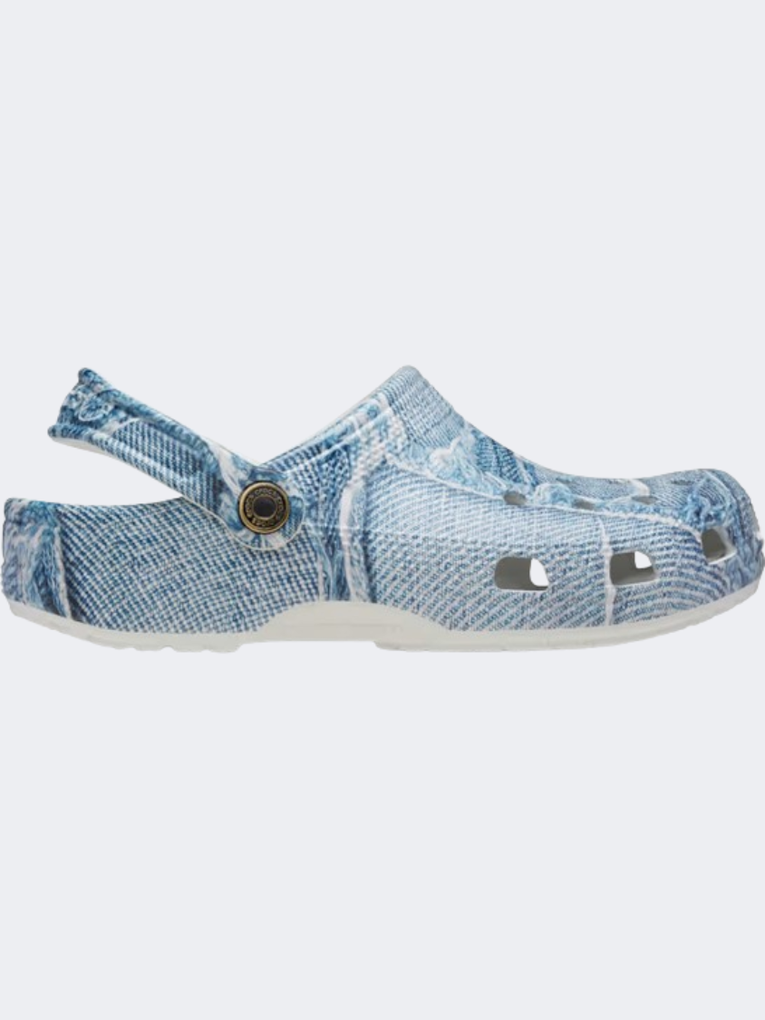 Crocs Classic Denim Clog Unisex Lifestyle Slippers Light Denim ...