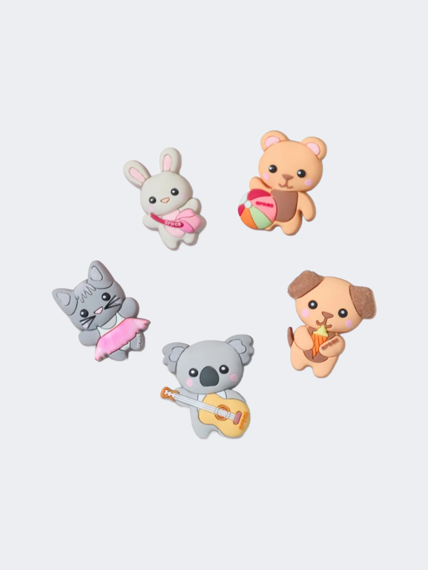 Crocs Cutie Animal Friends 5 Pack Unisex Lifestyle Jibbitz Charm ...
