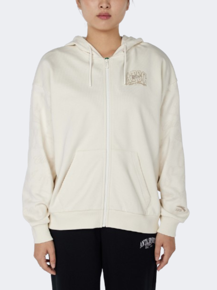 Anta Sports Club Women Lifestyle Hoody Off White – MikeSport Lebanon