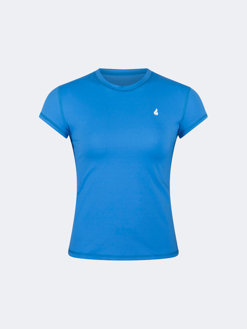 Oil And Gaz Classic Women Lifestyle Crew Neck T-Shirt Blue – MikeSport ...