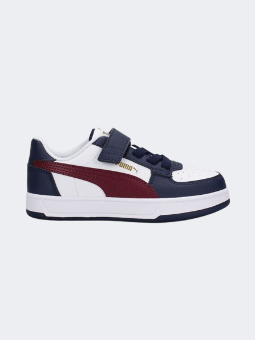 Puma Caven 2 Ac Plus Ps-Boys Lifestyle Shoeswhite/Navy/ Gold ...