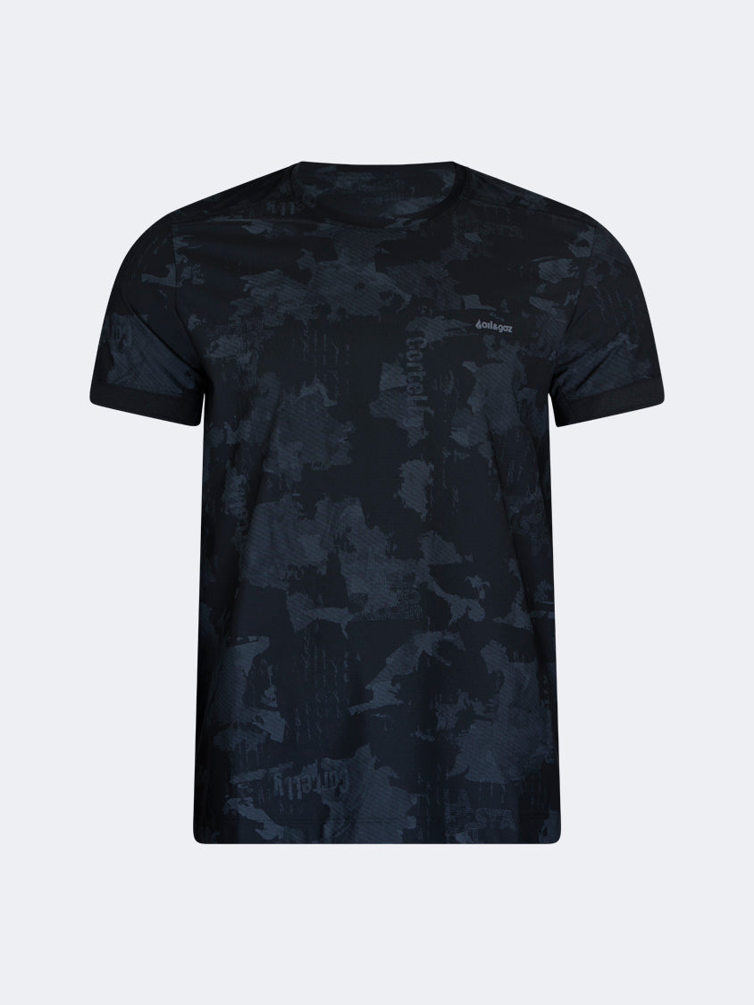 Oil And Gaz Classic Men Lifestyle Camo R-Neck T-Shirt Black – MikeSport ...