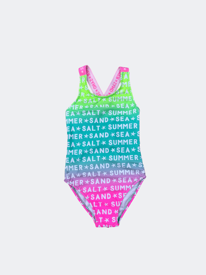 Oil And Gaz Charming And Stylish Kids Girls Beach Monokini Multicolor ...