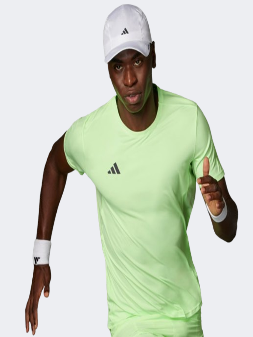 Adidas Adizero Essentials Men Running T-Shirt Green Spark – MikeSport ...
