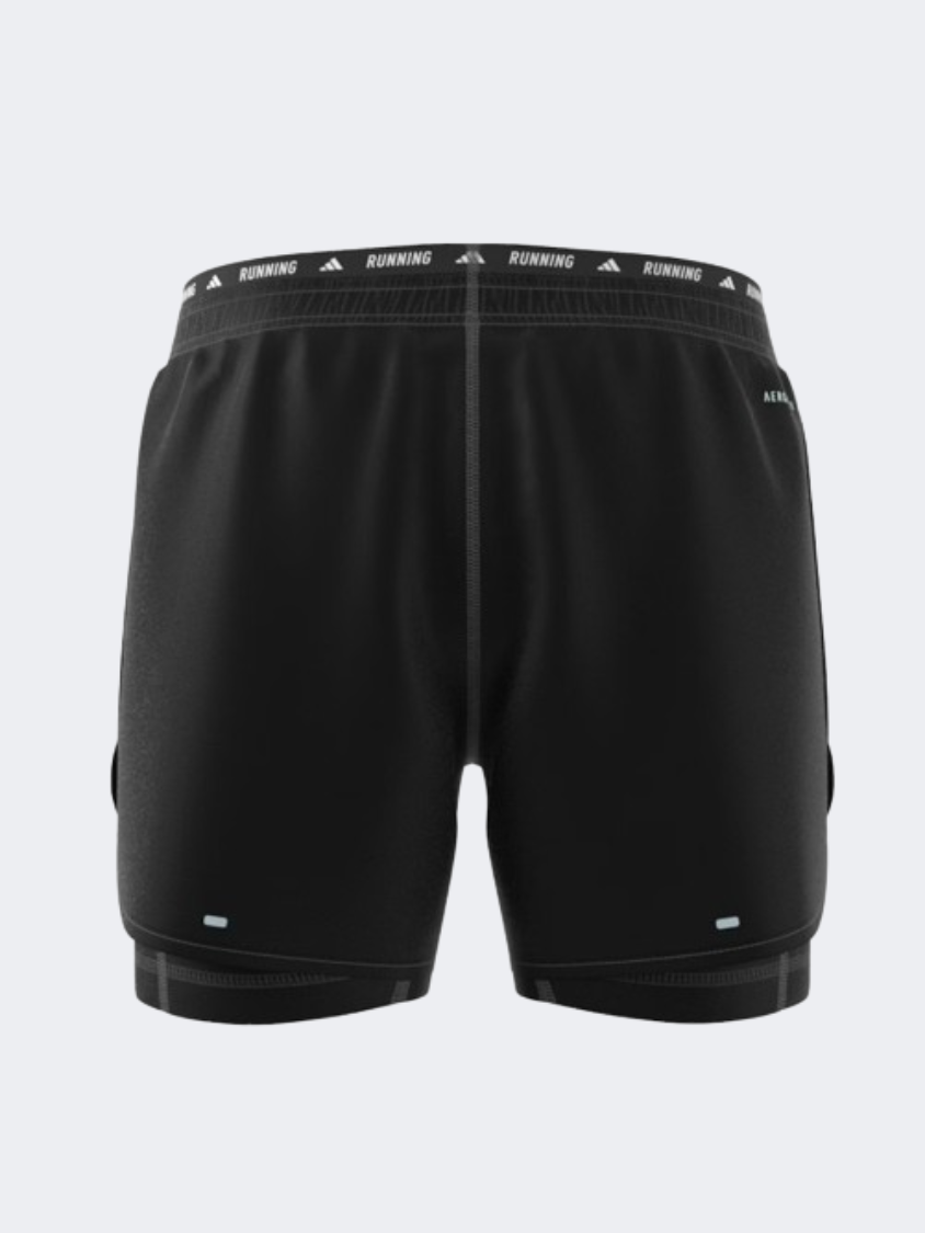 Adidas Own The Run 3S 2 In 1 Men Running Short Black/White – MikeSport ...