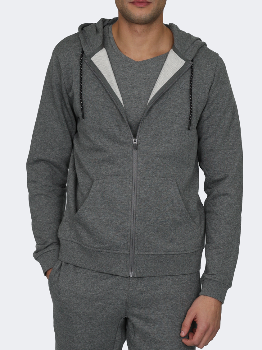 Oil And Gaz Full Zip Men Lifestyle Hoody Grey – MikeSport Lebanon